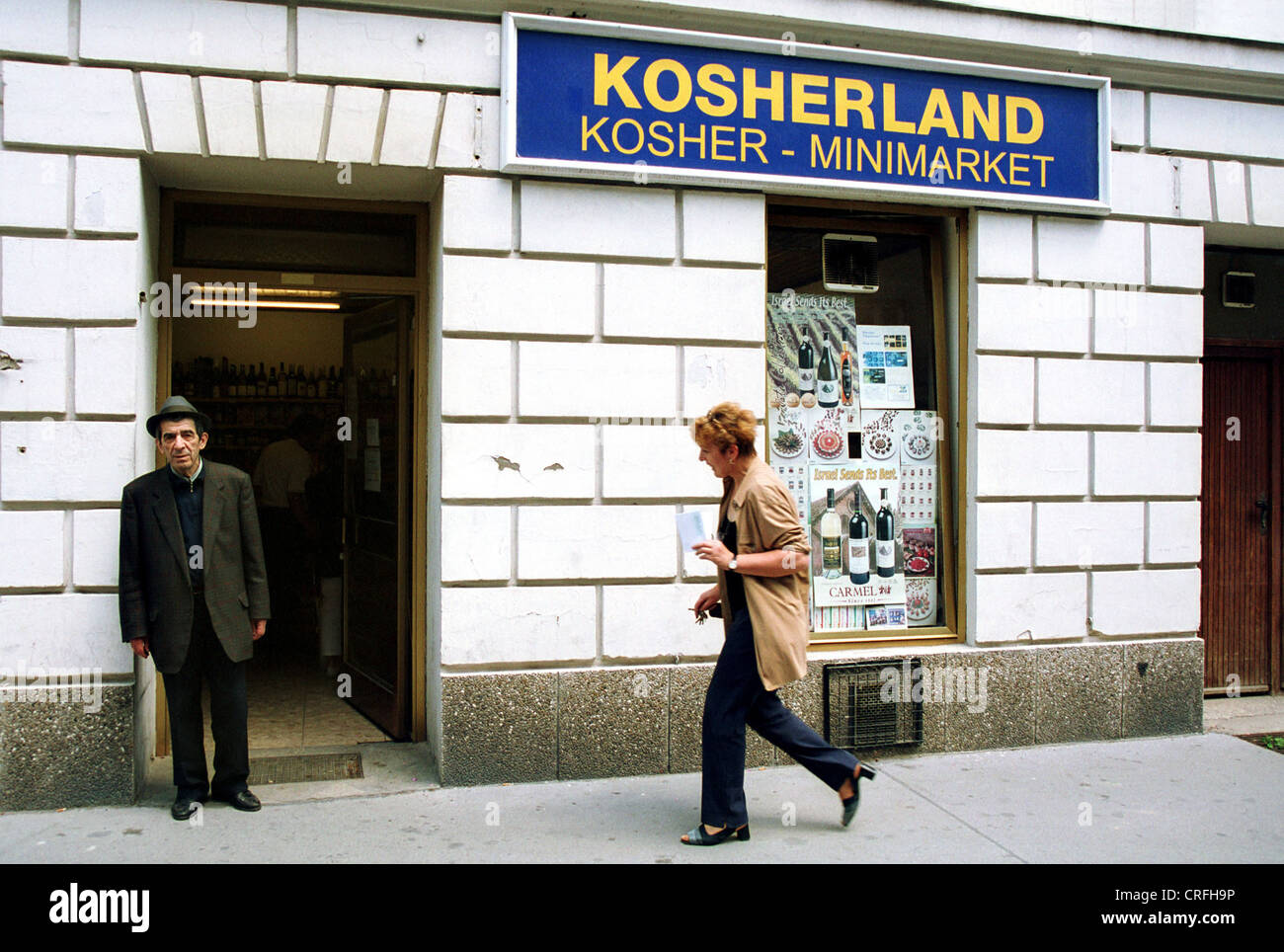 Vienna, Austria, of Jewish grocery Kosherland Stock Photo - Alamy