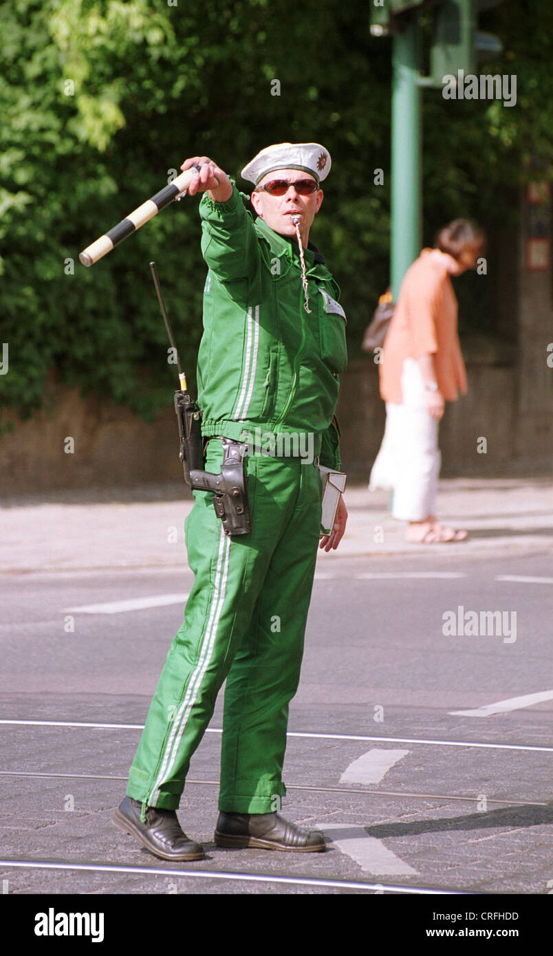 Potsdam, Germany, a traffic cop directing motorists Stock Photo - Alamy