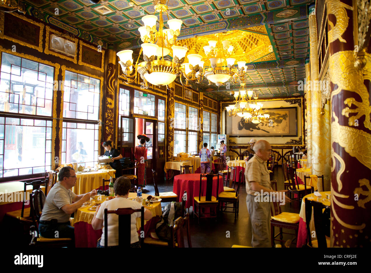 Fangshan Restaurant, famous for cooking imperial cuisine in a golden ...
