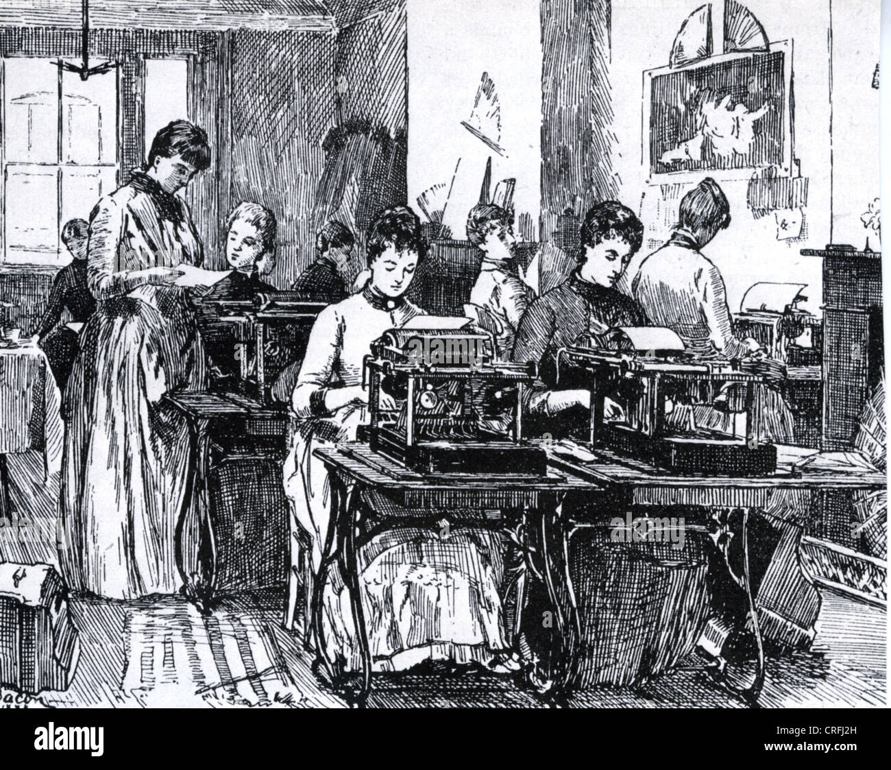 Typing pool women hi-res stock photography and images - Alamy