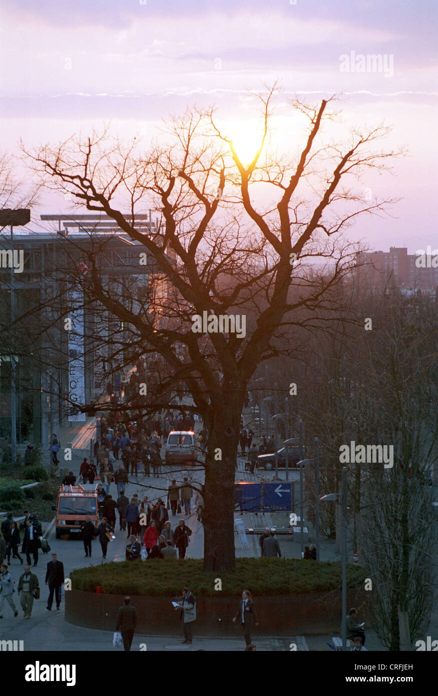 Hannover, Germany, convention center in the twilight Stock Photo - Alamy