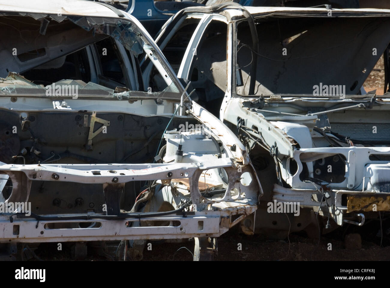 Old scrap vehicles close up Stock Photo - Alamy
