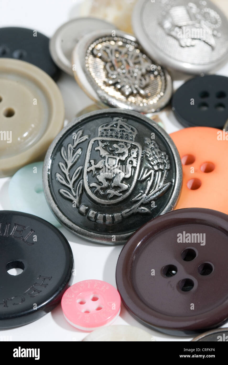 Clothing fasteners buttons isolated Stock Photo - Alamy