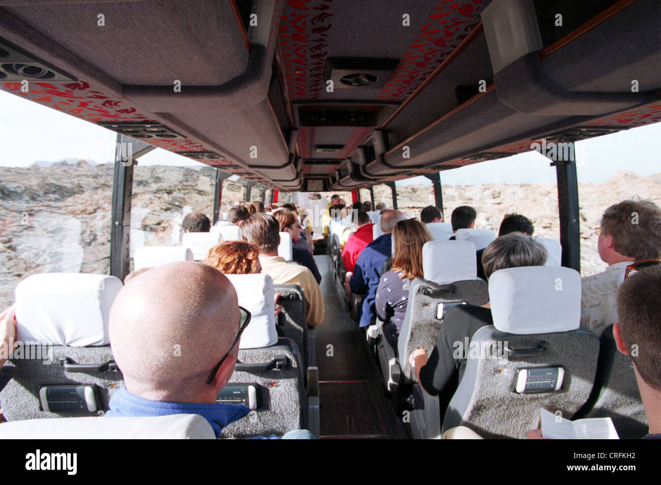 El Diablo, Spain, hell ride through the volcanic landscape Stock Photo ...