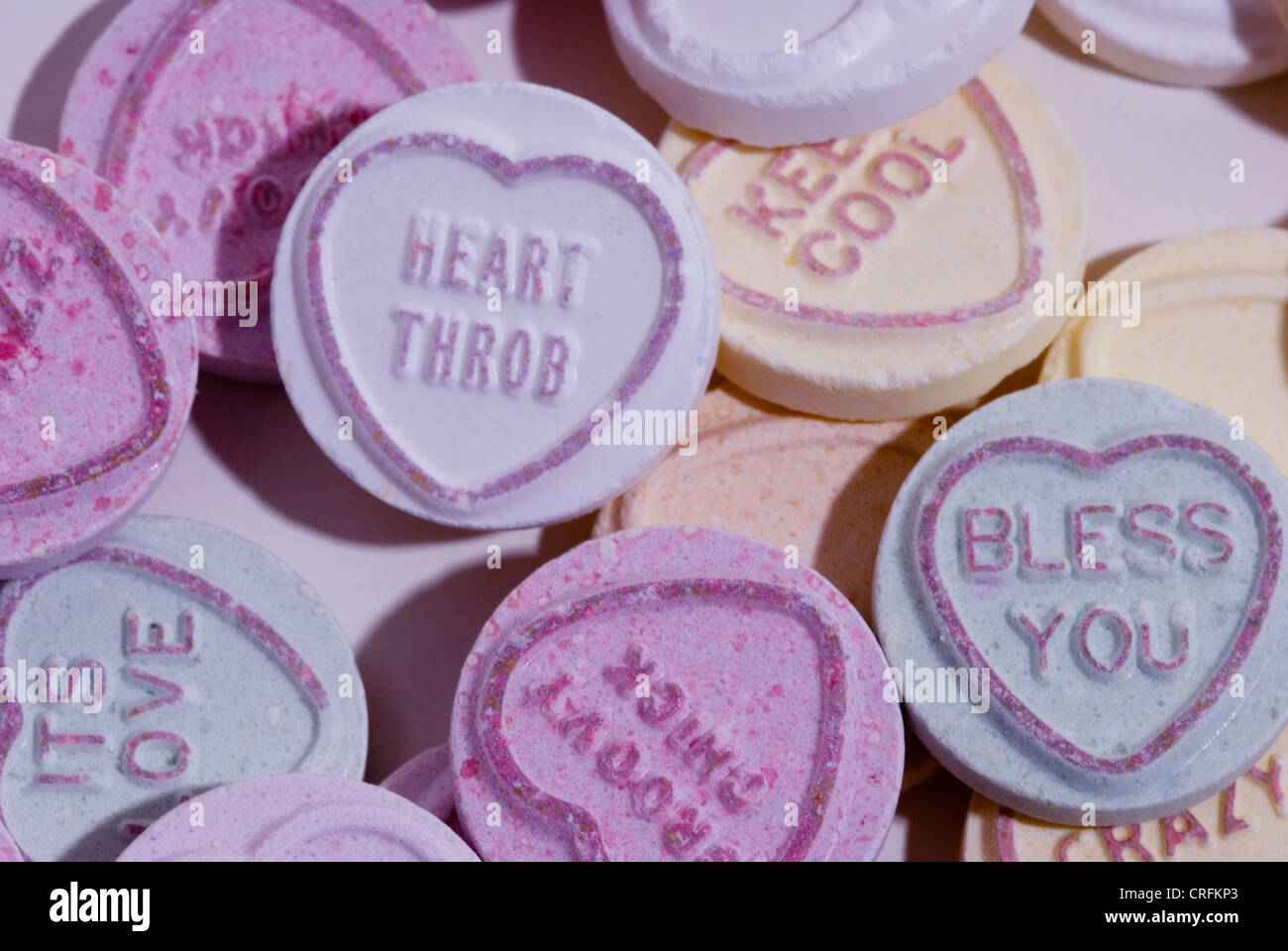 Heart shaped sherbet sweets Stock Photo - Alamy
