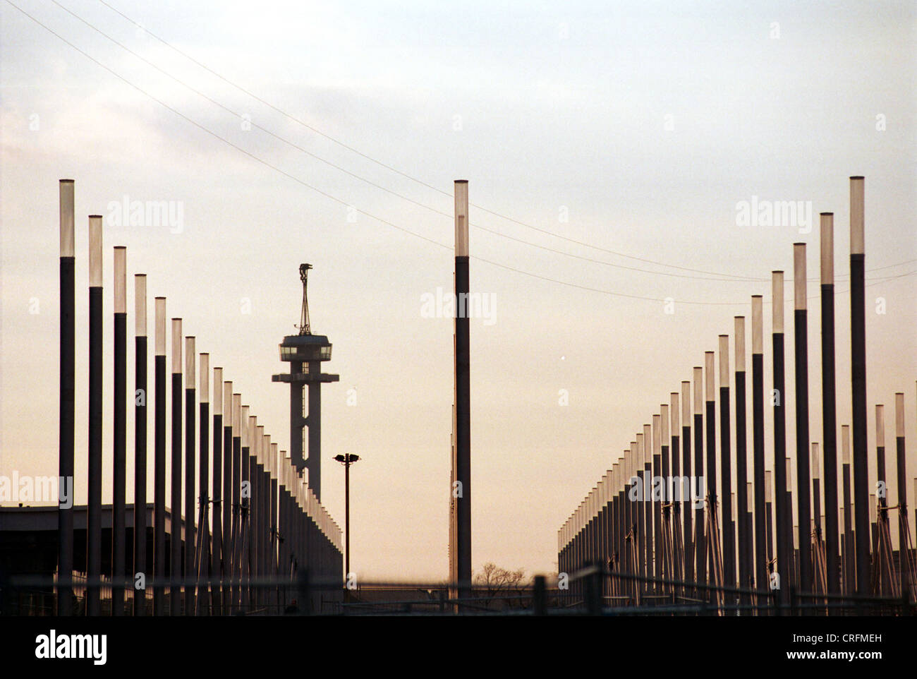 Hannover, Germany, convention center in the twilight Stock Photo - Alamy