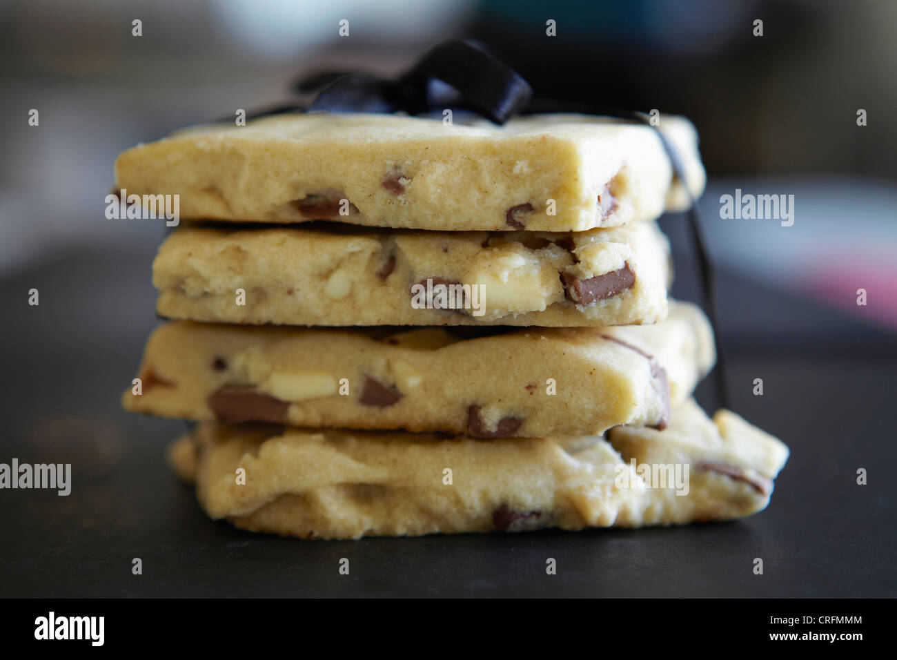 Stack of shortbread tied with ribbon Stock Photo - Alamy
