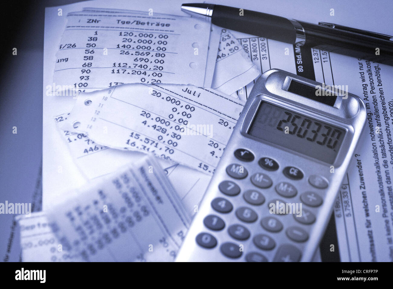 calculator and blanks Stock Photo - Alamy
