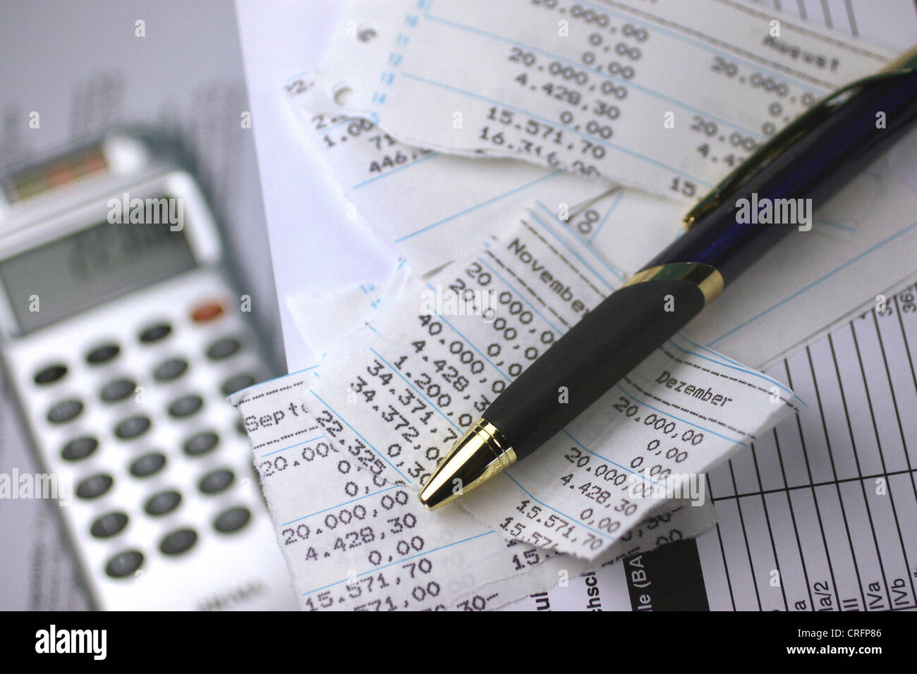calculator and blanks Stock Photo - Alamy
