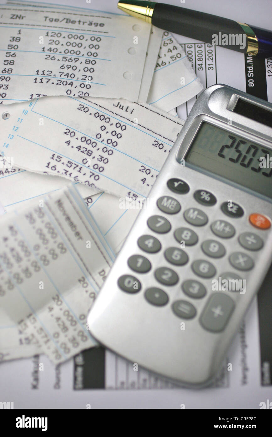 calculator and blanks Stock Photo - Alamy