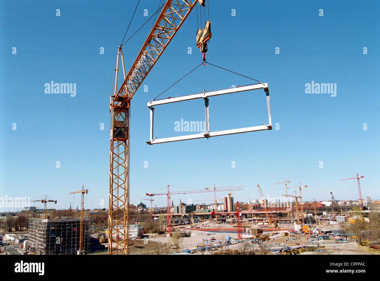 Berlin, Germany, Construction cranes Stock Photo - Alamy