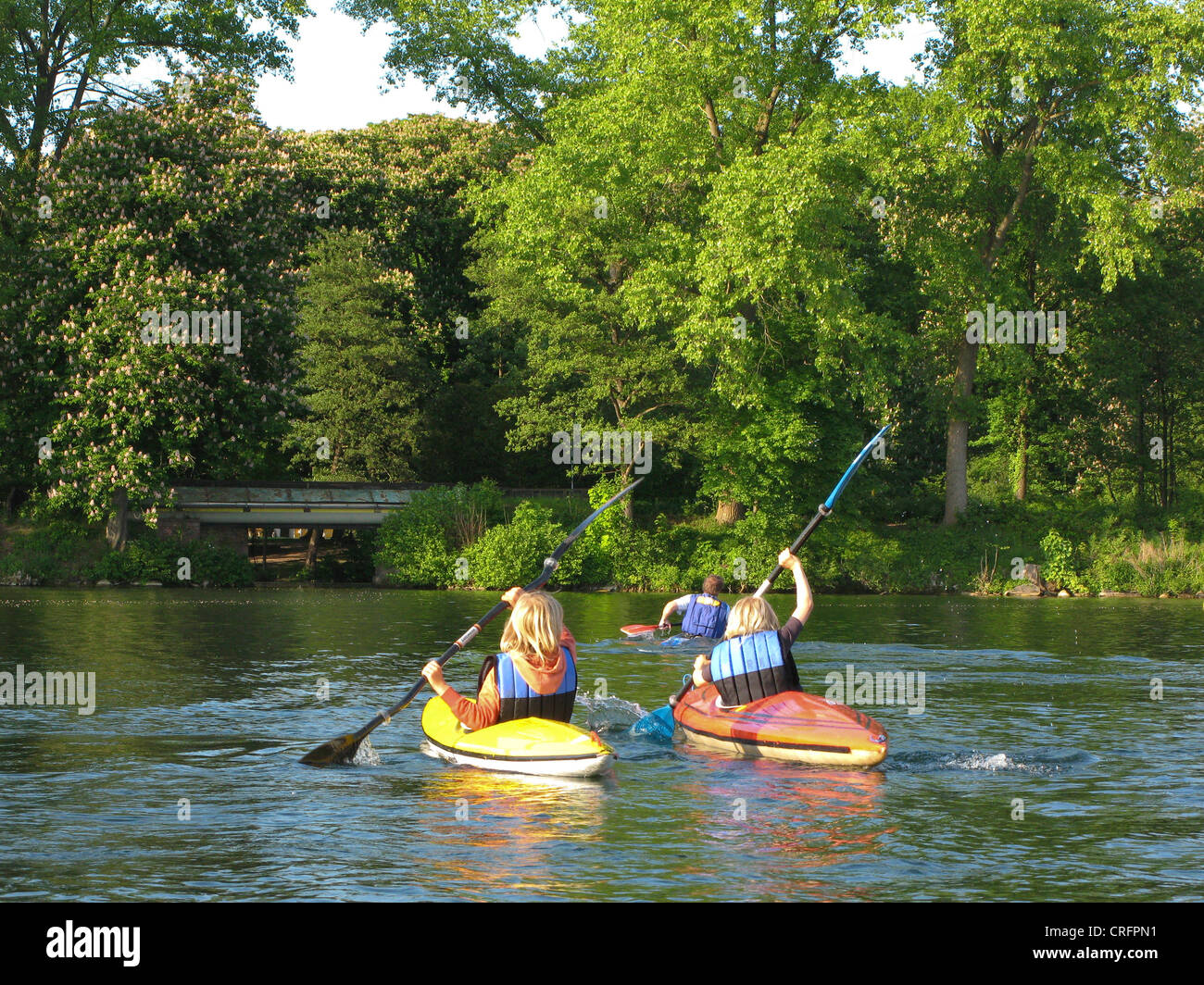 Kids next to kayak hi-res stock photography and images - Alamy
