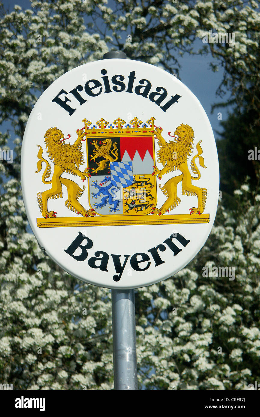 sign Free State of Bavaria, Germany, Bavaria Stock Photo - Alamy