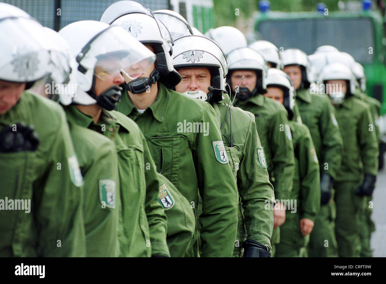 Berlin, Germany, police forces during a demonstration deployment Stock ...