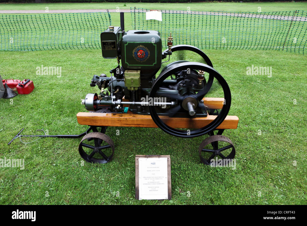 An 1936 RUSTON HORNSBY 4 Horsepower engine, viewed whilst on public ...