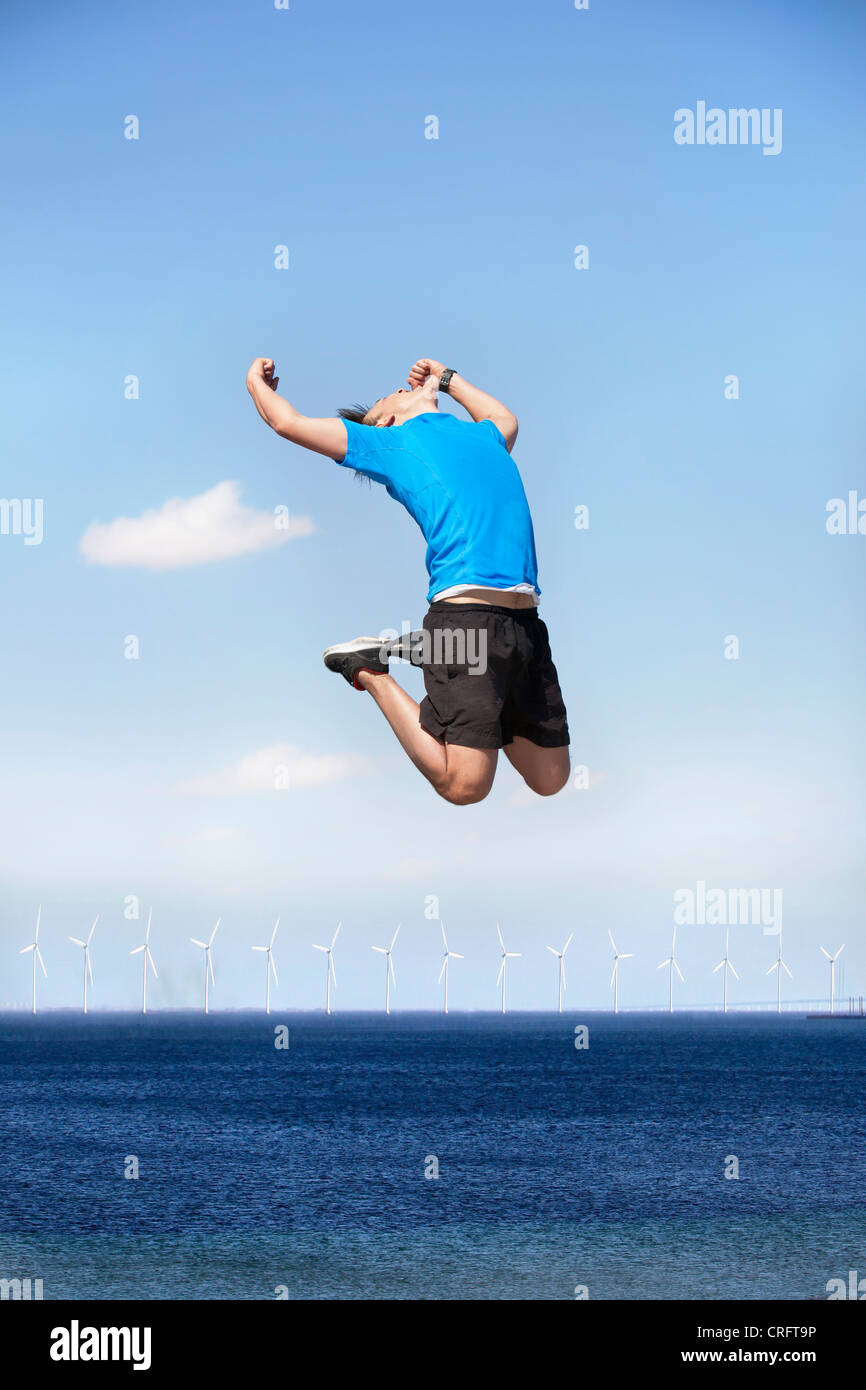Jumping over a water body hi-res stock photography and images - Alamy