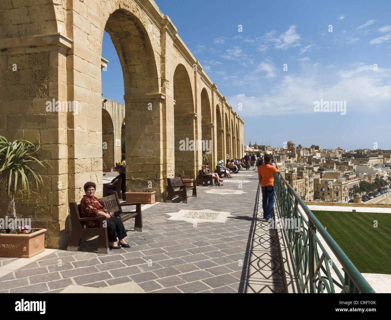 Upper Barrakka Gardens, Valletta, Malta Stock Photo - Alamy