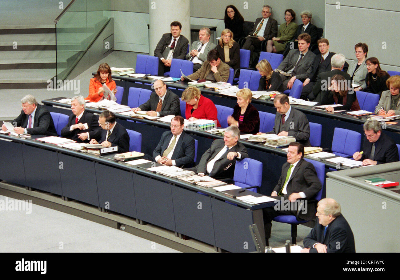 Berlin, Germany, the government benches in parliament Stock Photo - Alamy