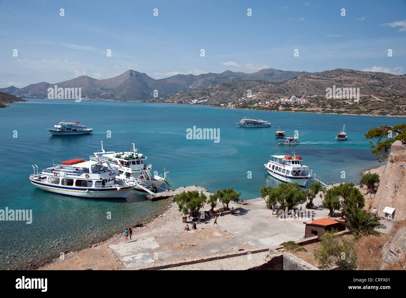 Crete Greece Mediterranean Spinalonga Stock Photo - Alamy