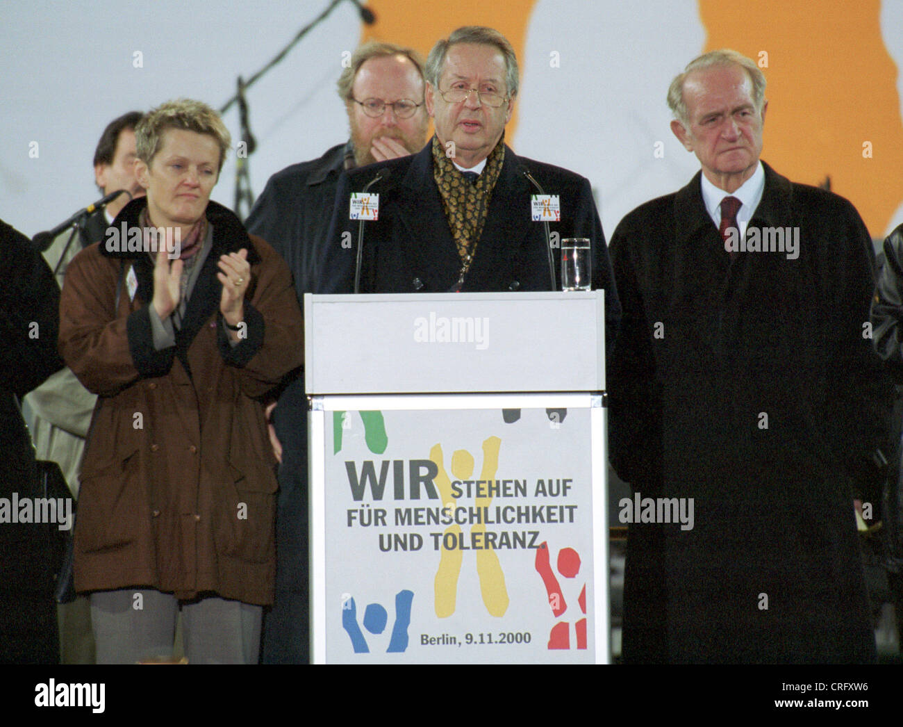 Berlin, Germany, action-We stand for humanity and tolerance Stock Photo ...
