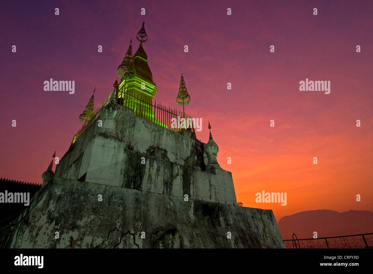 Mount Phou Si, Laos, Luang Prabang Stock Photo - Alamy