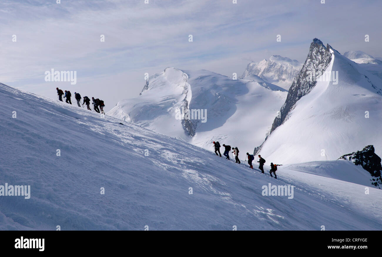 Two rope teams at a tightrope walk hi-res stock photography and images ...
