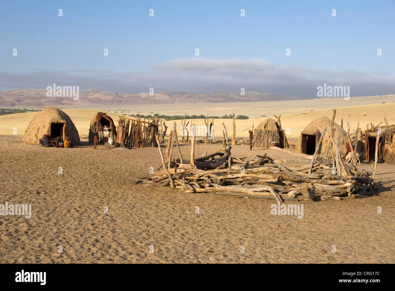 traditional Village of Purros, Himbadorf, Namibia, Purros Stock Photo ...