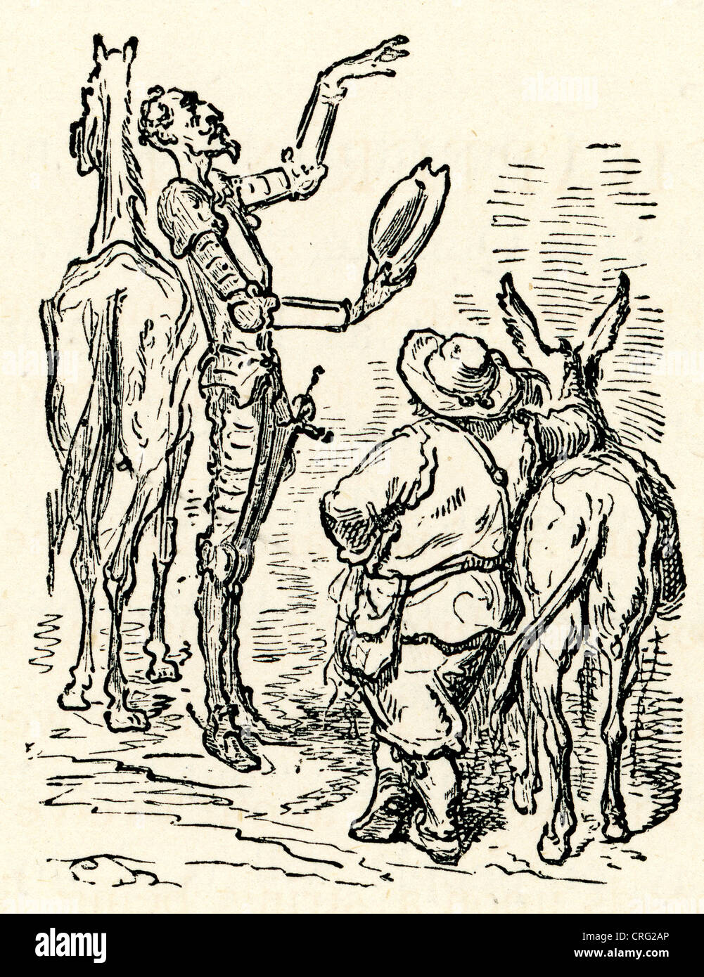Don Quixote and Sancho Panza. Illustration by Gustave Dore from Don ...
