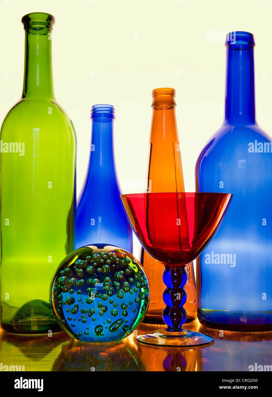 Coloured glass bottles hi-res stock photography and images - Alamy