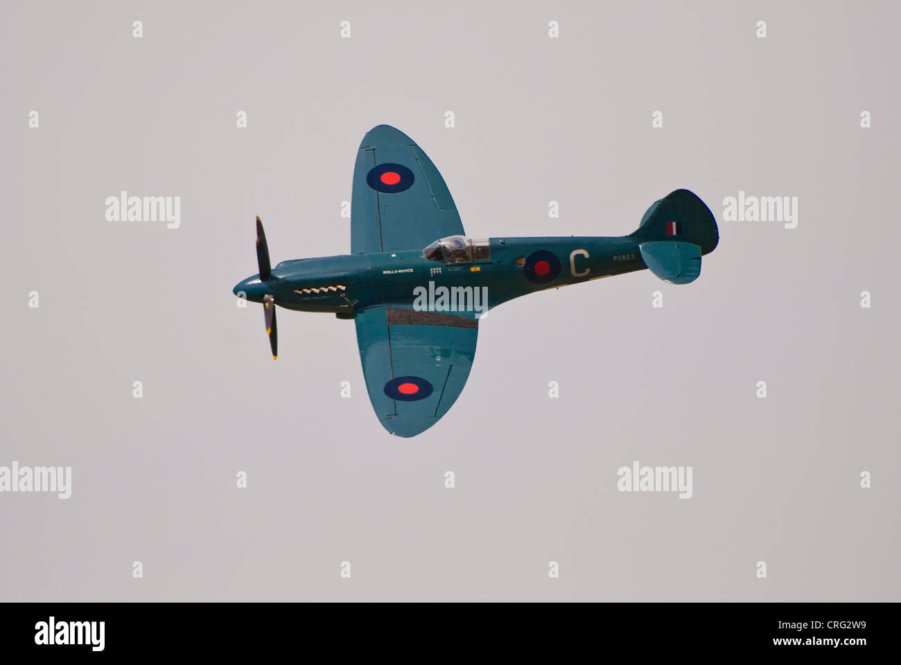 Spitfire at RAF Valley Anglesey North Wales Uk. Rolls Royce. PS853 ...