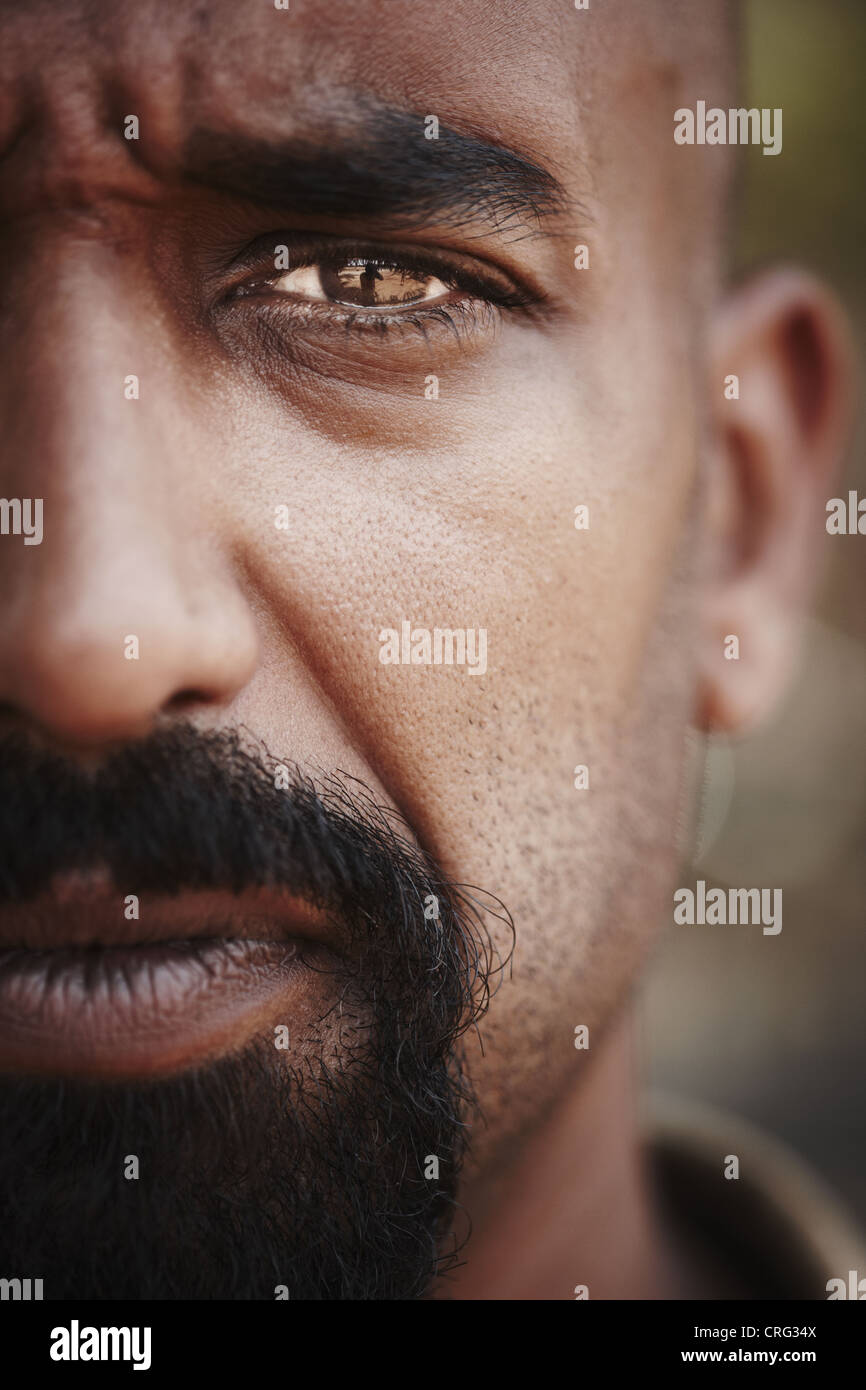 Close up of reflection in mans eye Stock Photo - Alamy