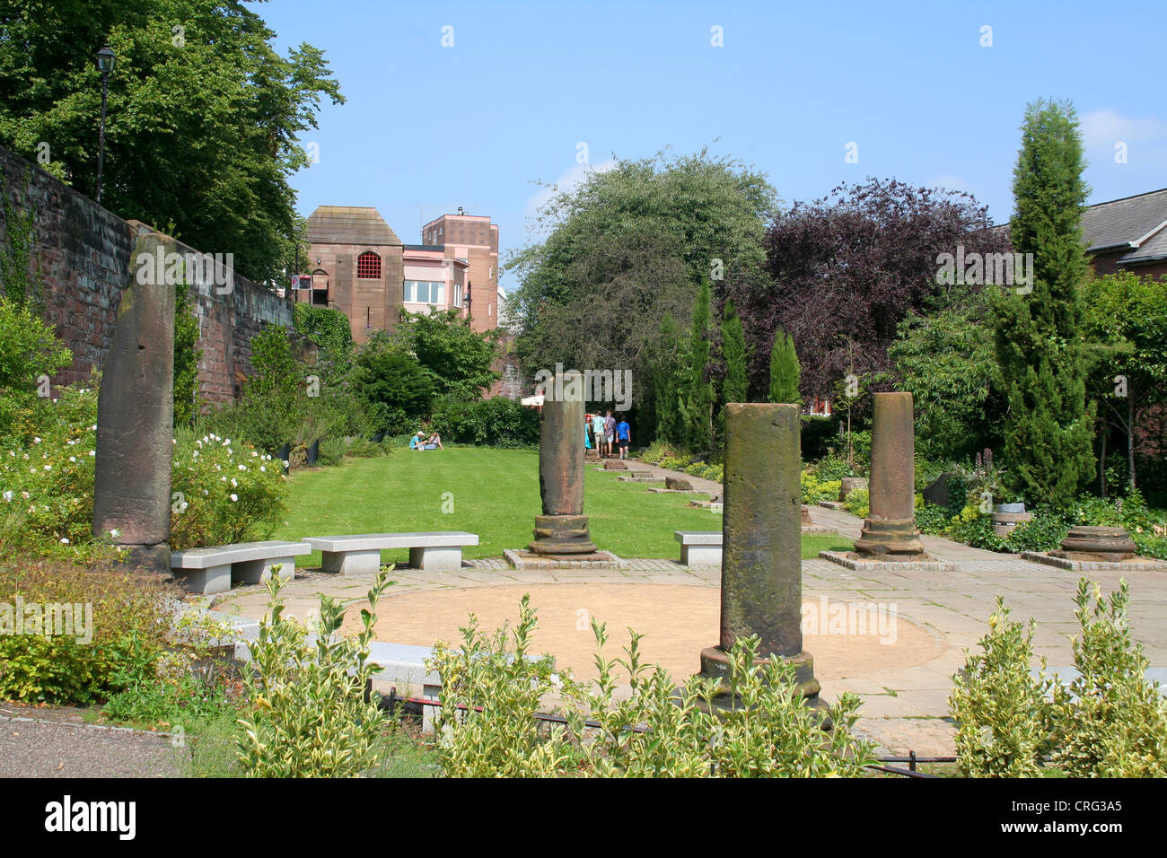 Roman Gardens Chester Cheshire England UK Stock Photo - Alamy