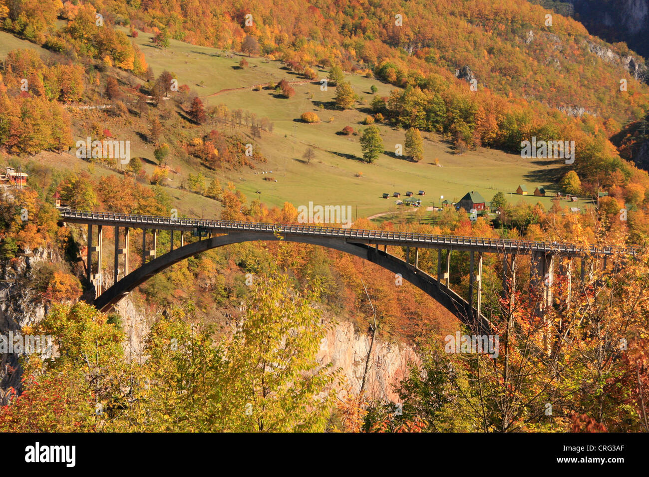 Tara Bridge, Tara River Canyon, Durmitor National Park, Montenegro ...