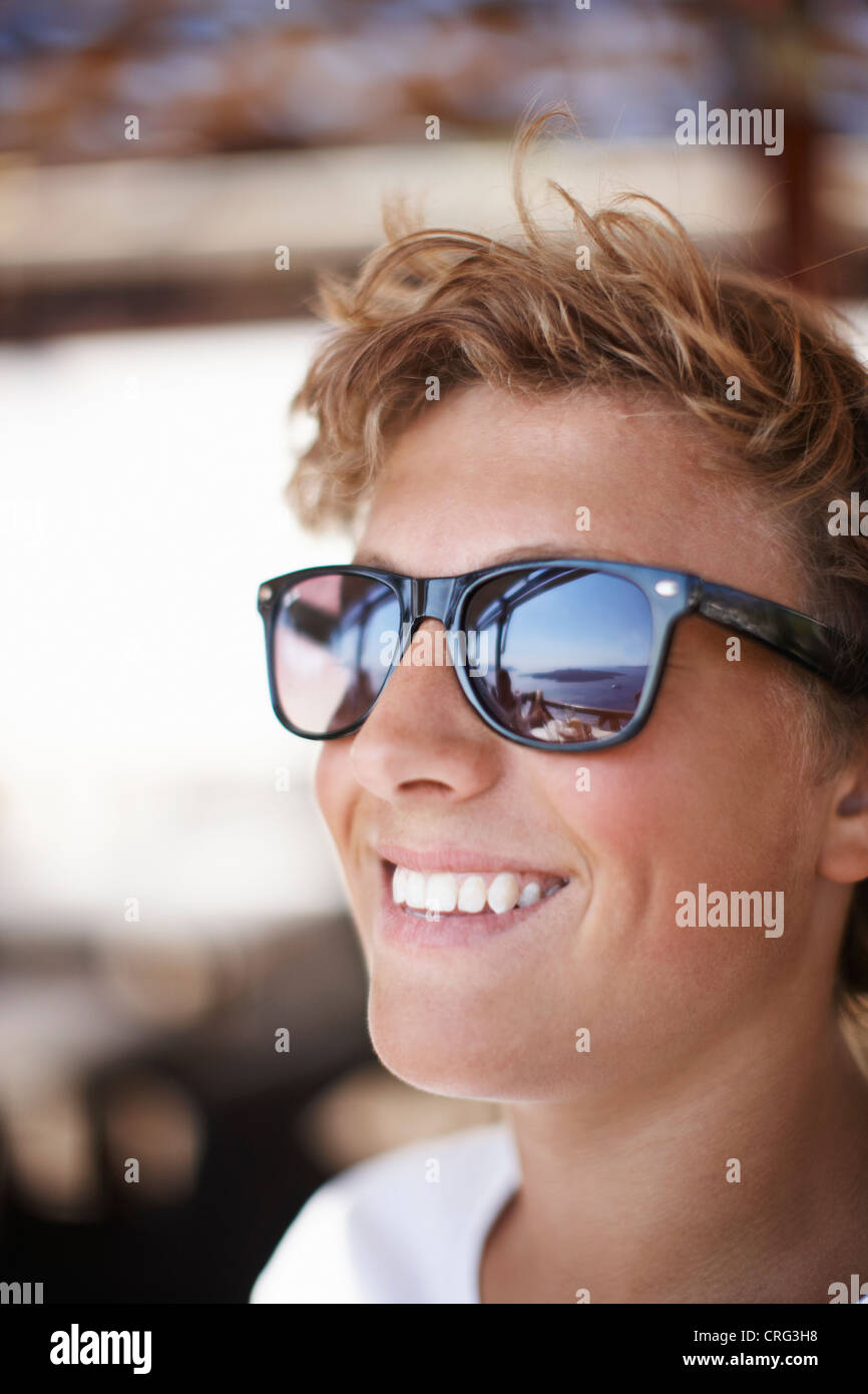 Close up of boys smiling face Stock Photo - Alamy