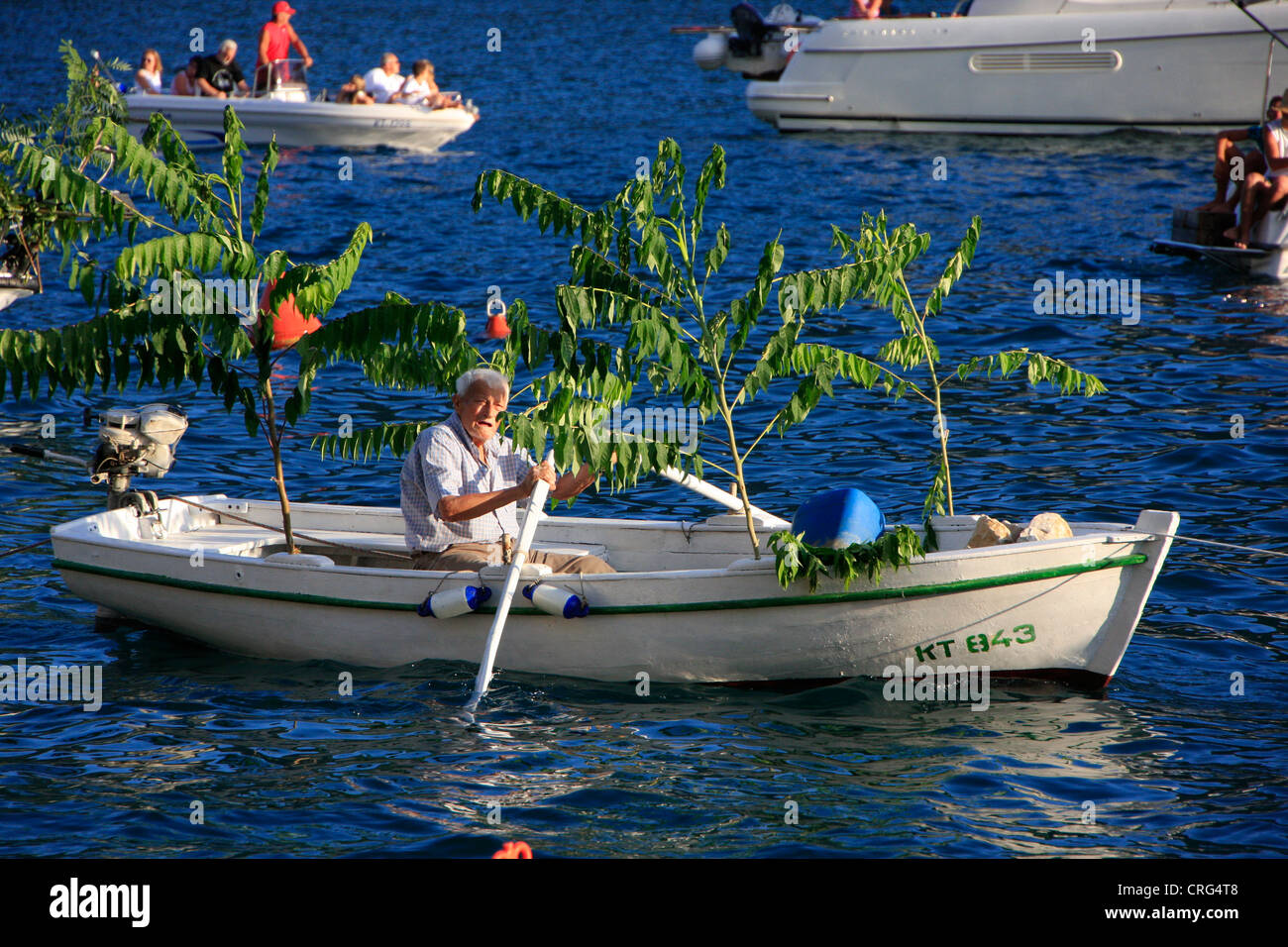 Boatman at Fasinada Festival, Perast, Montenegro Stock Photo - Alamy