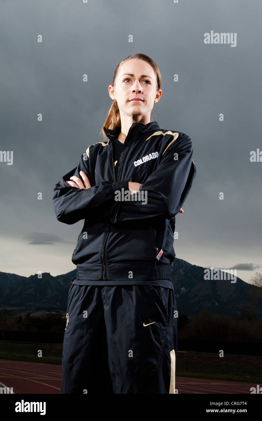 Portrait of a female athlete Stock Photo - Alamy