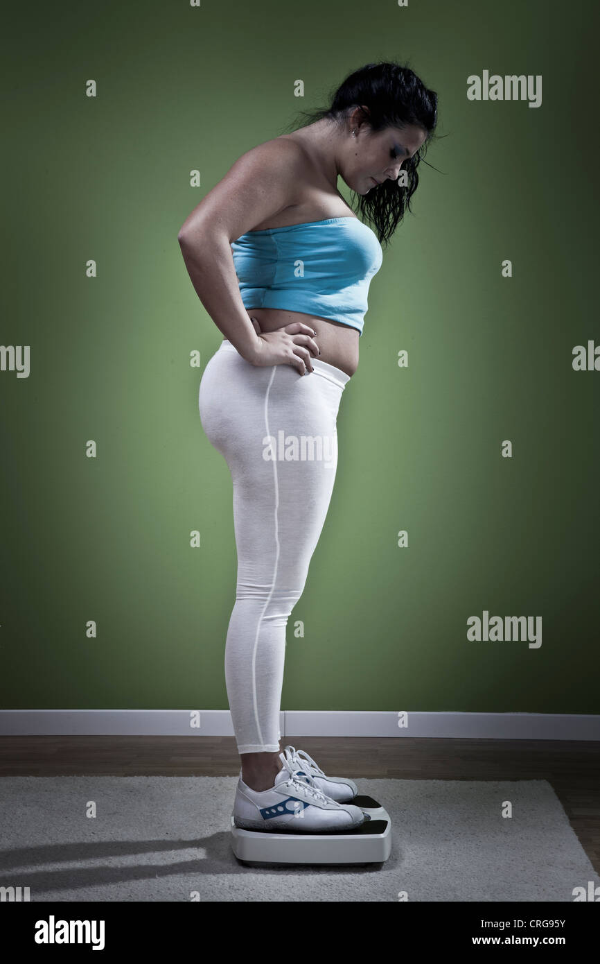 Obese weighing hands hi-res stock photography and images - Alamy