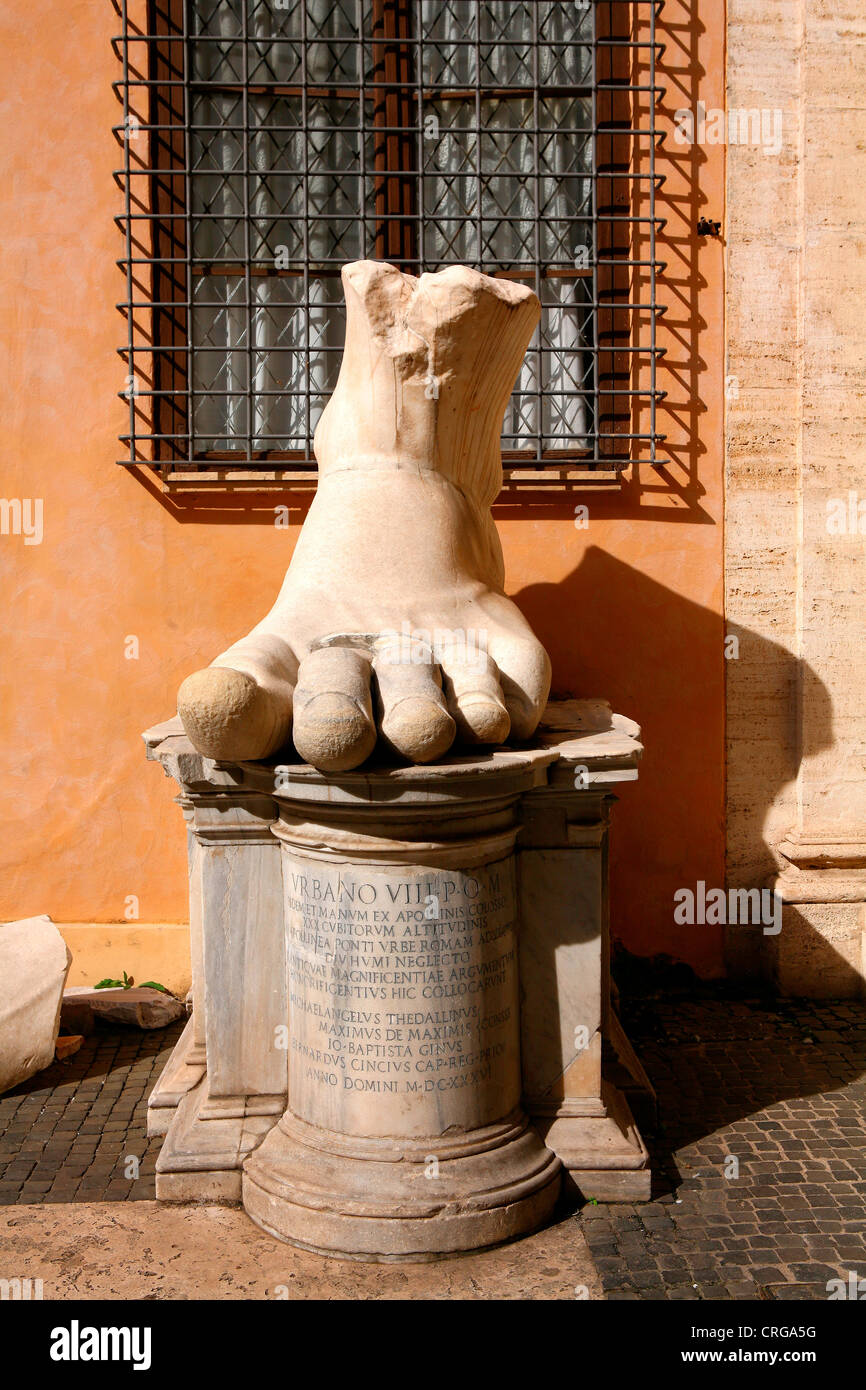 A large foot statue at the Capitoline Museums Stock Photo - Alamy
