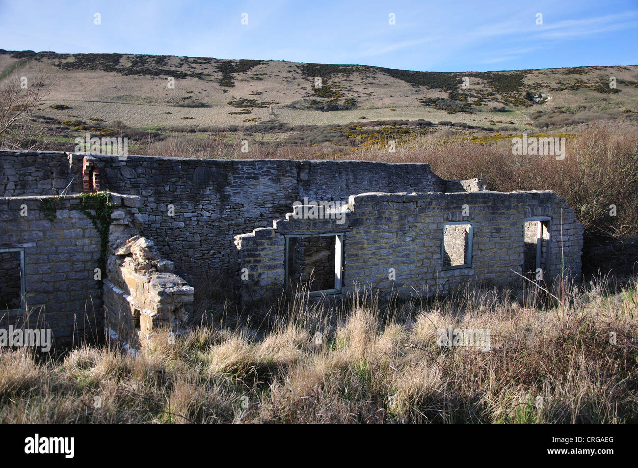 A view of the deserted village of Tyneham in Dorset UK Stock Photo - Alamy