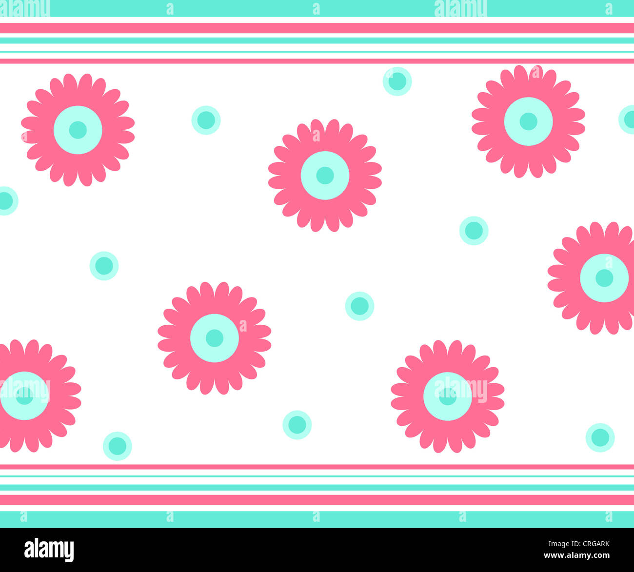 Stripes and floral pattern in pink and green colors Stock Photo - Alamy