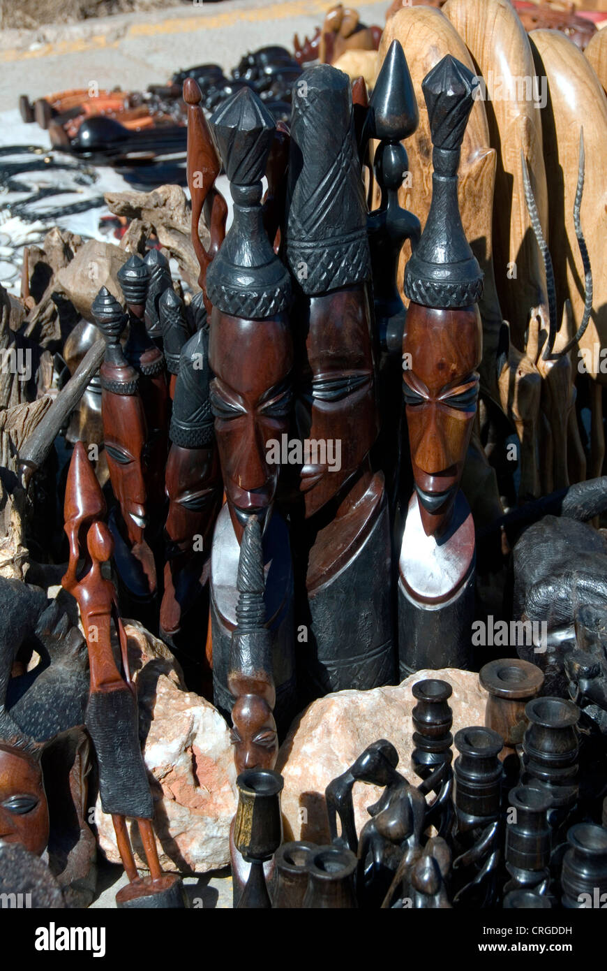 traditional wooden figures, Namibia, Windhoek Stock Photo - Alamy