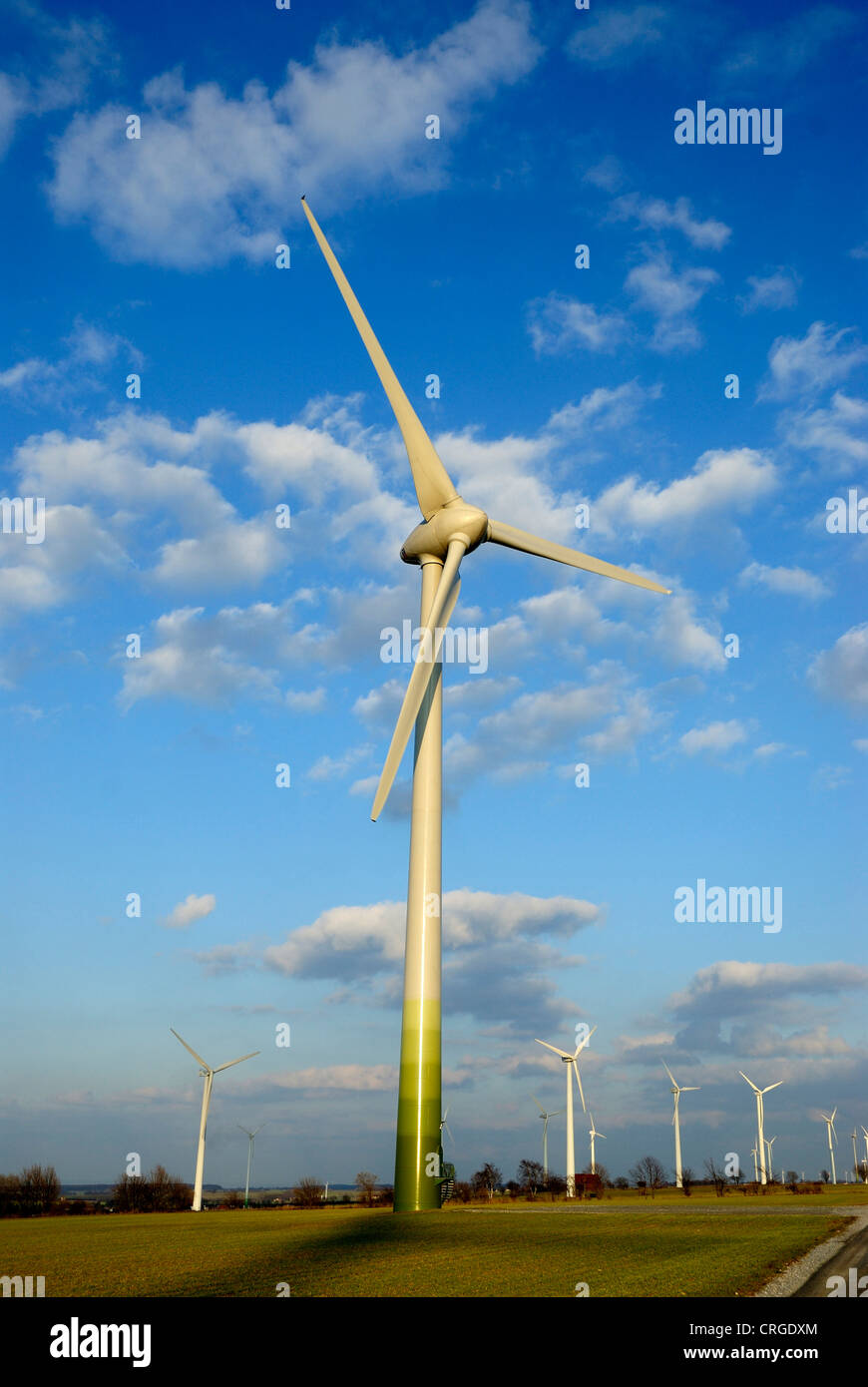 Wind engine in front of wind park in Germany near Soest, Germany, North ...