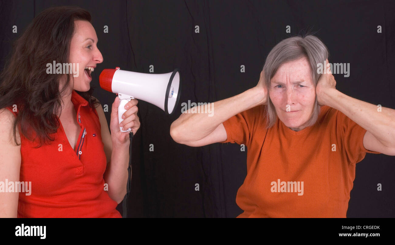 Hearing loss megaphone hi-res stock photography and images - Alamy