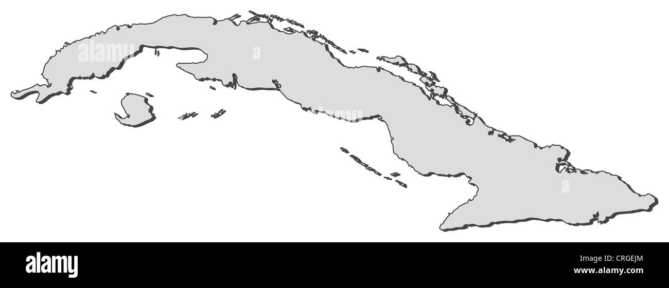 Political map of Cuba with the several provinces Stock Photo - Alamy