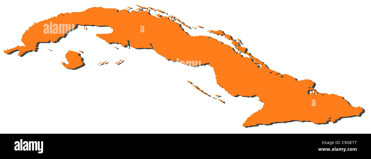 Political map of Cuba with the several provinces Stock Photo - Alamy