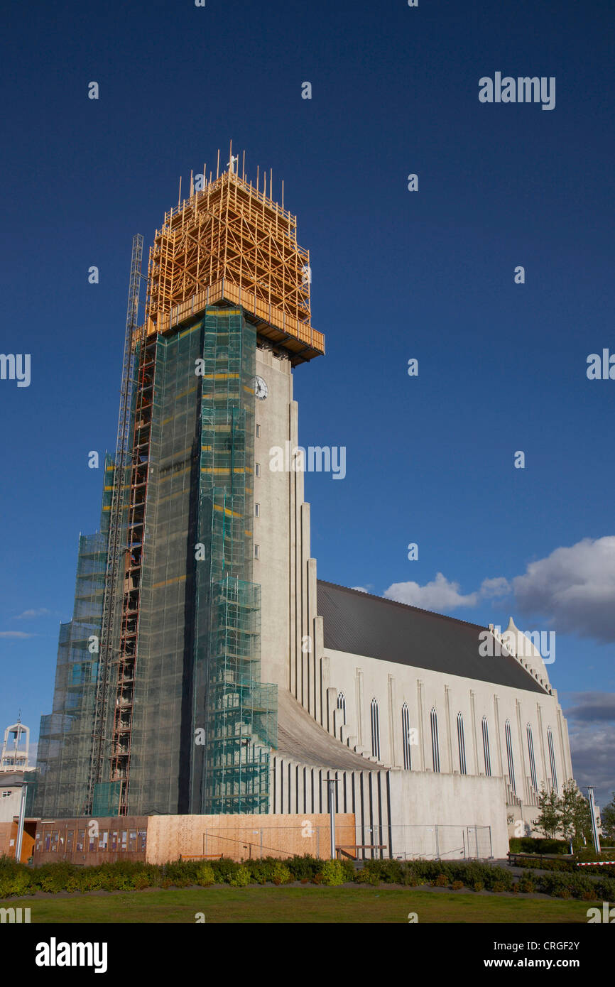 renovation of Hallgrimskirkja, the Church of Hallgrimur, Iceland ...