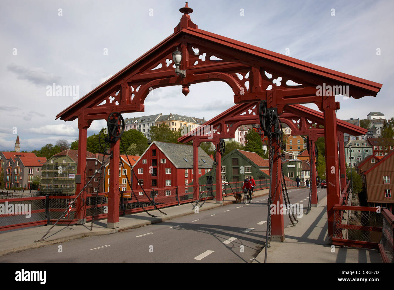 Bridge over the river nidelva hi-res stock photography and images - Alamy
