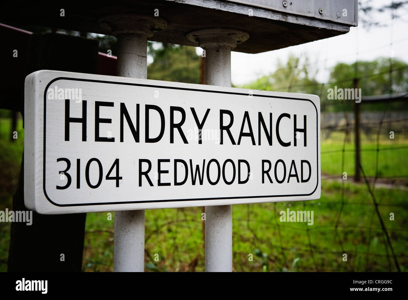 Hendry Ranch Vineyards road sign Stock Photo - Alamy