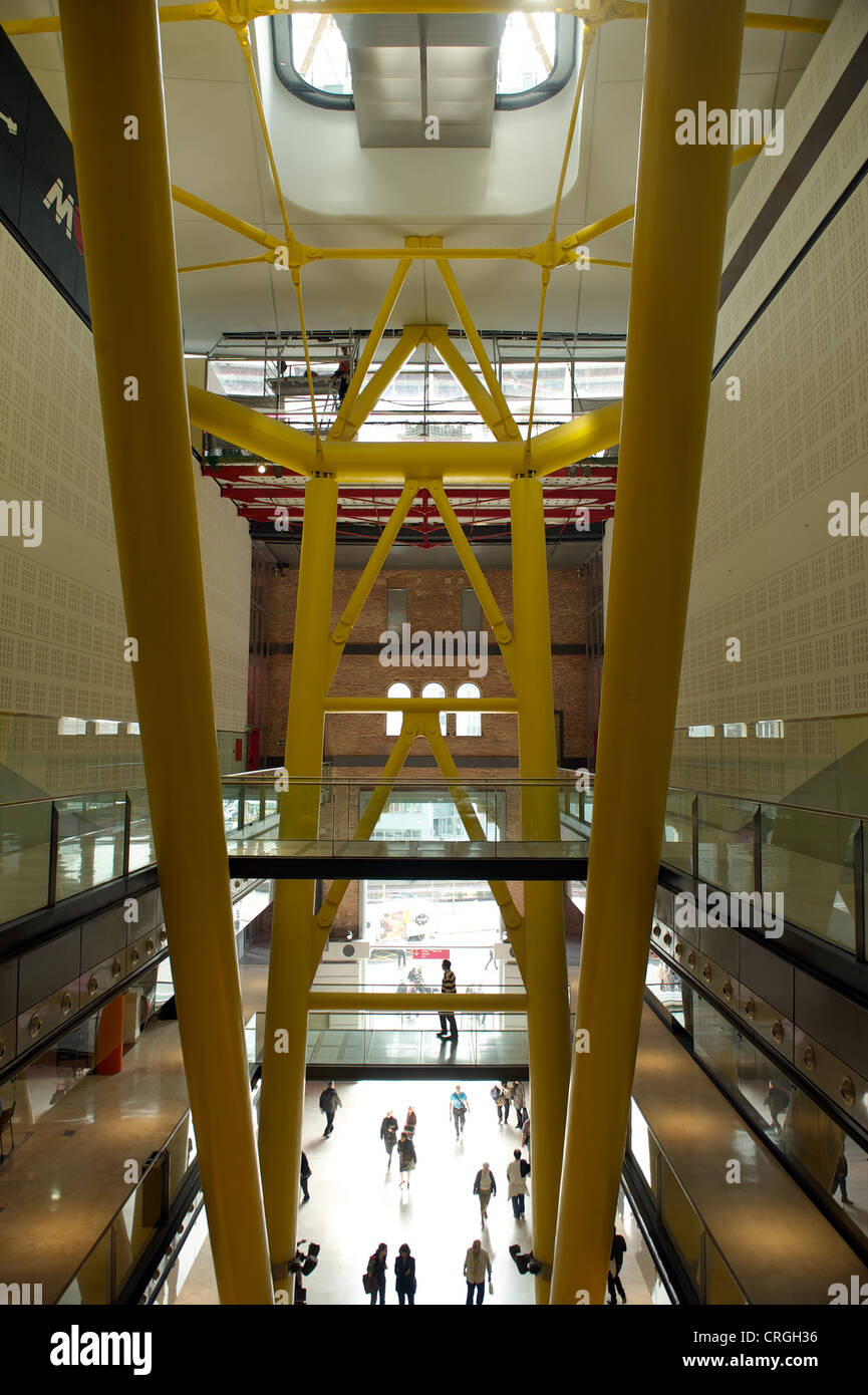 Interior of Las Arenas shopping centre, whichis built within an old ...