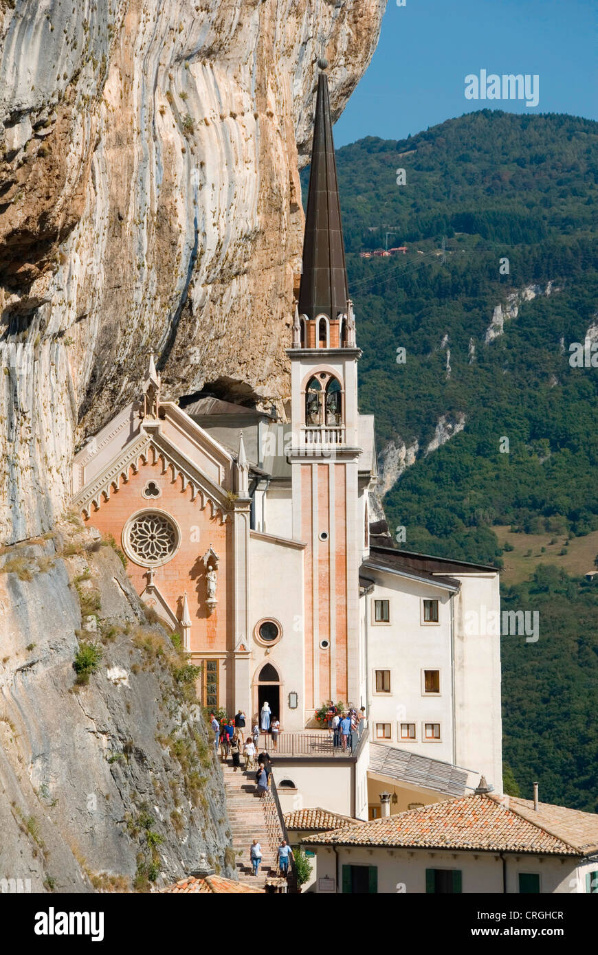 monastery in Madonna della Corona, Italy, Veneto, Spiazzi Stock Photo ...